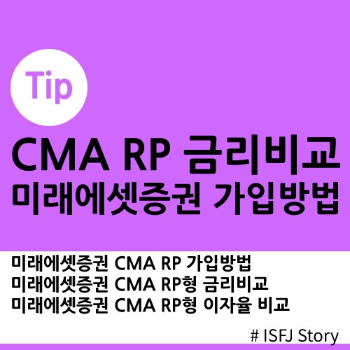 미래에셋증권 CMA RP형 파킹통장 만들기, 금리 이자율비교 : 네이버 블로그