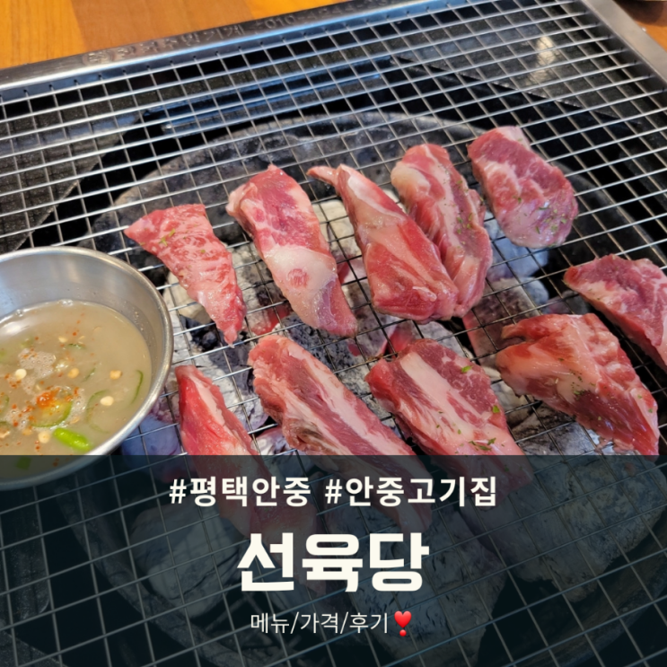 평택 안중고기집 참숯에 구워먹는 살살 녹는 소갈비살이 맛있는 선육당 40개월 아이랑 함께 네이버 블로그