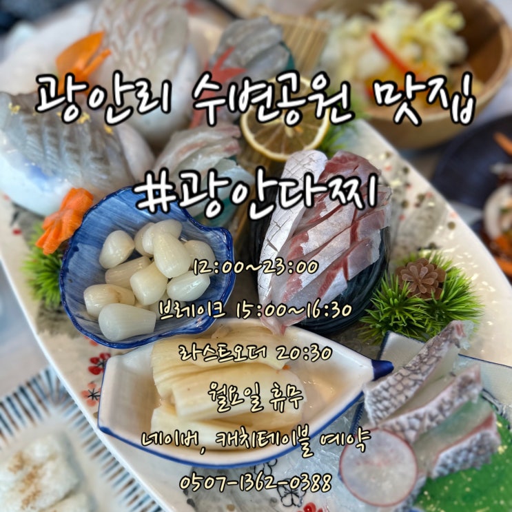광안리 수변공원 맛집 오션뷰 횟집 광안다찌 네이버 블로그