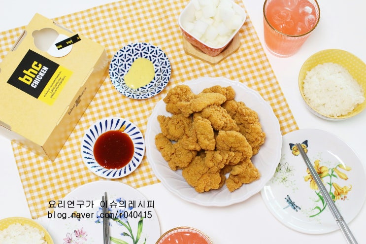 Bhc치킨 신메뉴 가정의달 기념 더블팝 순살 후라이드 후기 네이버 블로그