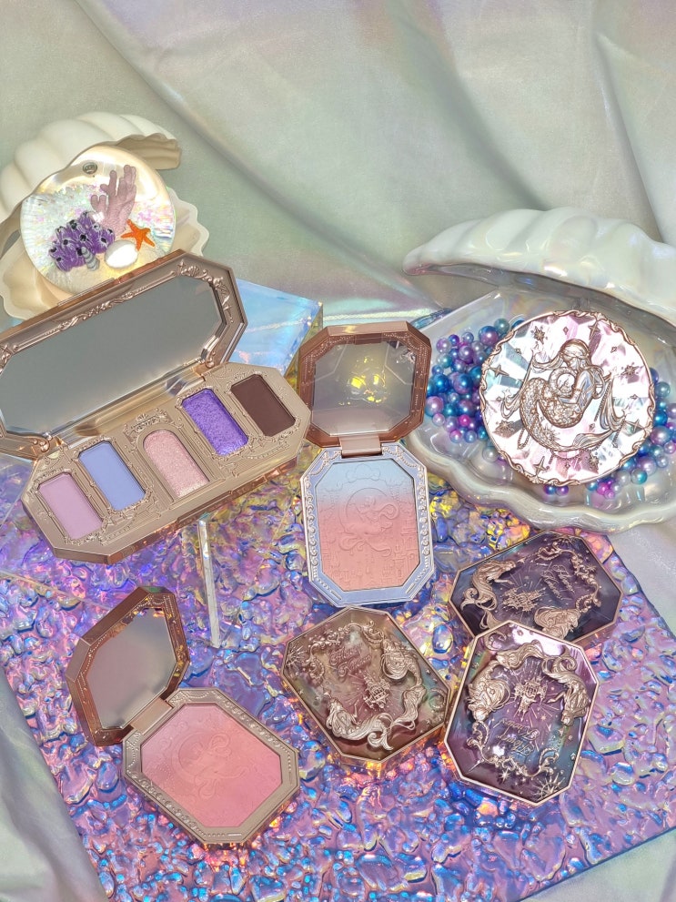 [플라워노즈] Flowerknows 문라이트 머메이드 섀도우&블러셔&파우더 리뷰/발색 : 네이버 블로그