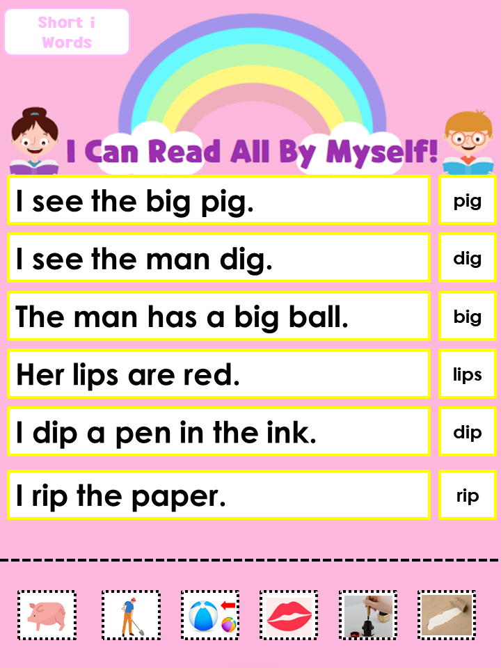 파닉스 액티비티 I Can Read CVC Words (short i) : 네이버 블로그