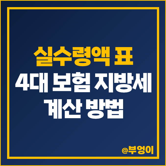 2023년 연봉 실수령액표 월급 및 4대보험 계산법 계산기 사용 방법 지방 소득세 구간 국민연금 건강보험료 고용보험