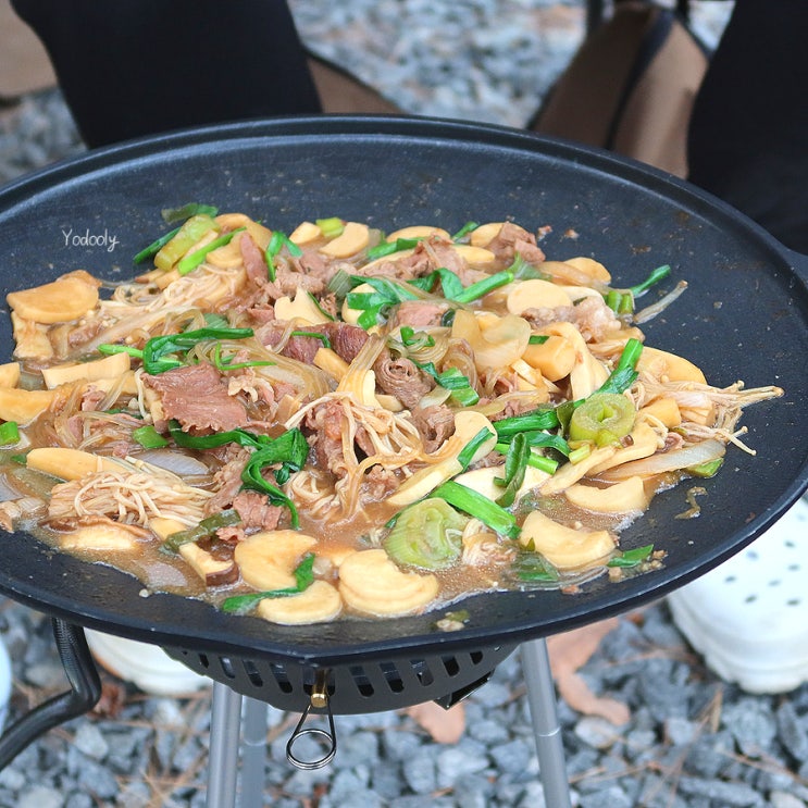 간단 캠핑 요리 밀키트 밖에서 먹으면 더 맛있는 피코크 소불고기전골캠핑 메뉴 추천 네이버 블로그
