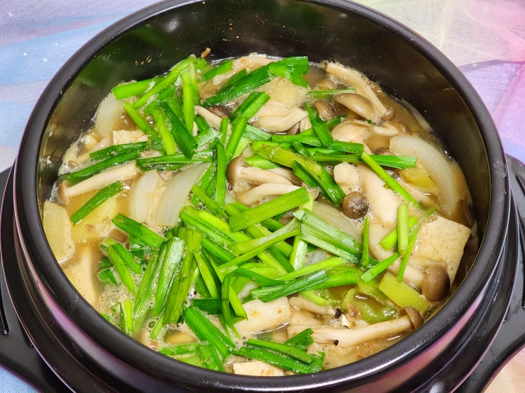 만가닥버섯요리 된장찌개재료 감자 두부 무 부추 버섯된장찌개 끓이는법 네이버 블로그