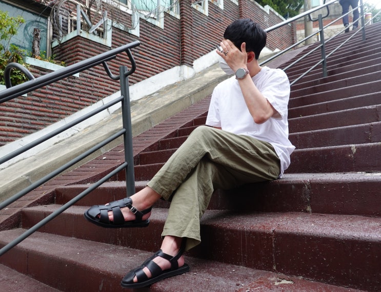 가죽 피셔맨 샌들 츄바스코 톨레도 블랙 남자샌들추천 네이버 블로그