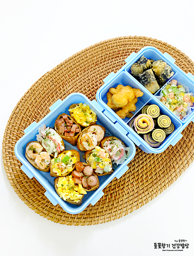 토핑 유부초밥 만들기 도제 유부초밥 도시락 유치원 소풍도시락 만들기 : 네이버 블로그