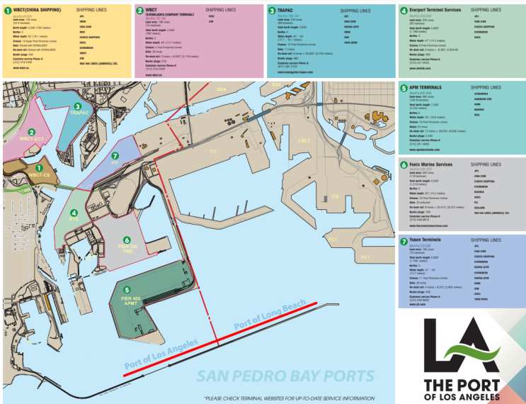 LA 와 LB PORT 지도 , 위치 , LOS ANGELES PORT , LONG BEACH PORT : 네이버 블로그