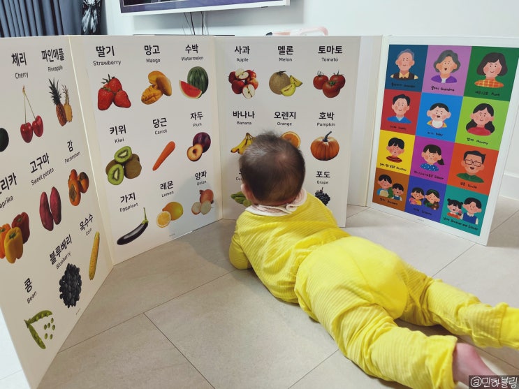 아기 병풍 완제품 엔밀리밀리 사용시기 리뷰 네이버 블로그