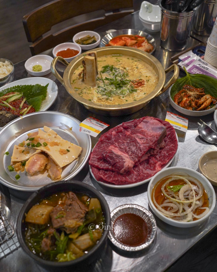 기본 밑반찬들이 실한 수원 호매실 소갈비 맛집 남영동양문 백골라면 마늘호르몬 소갈비 네이버 블로그