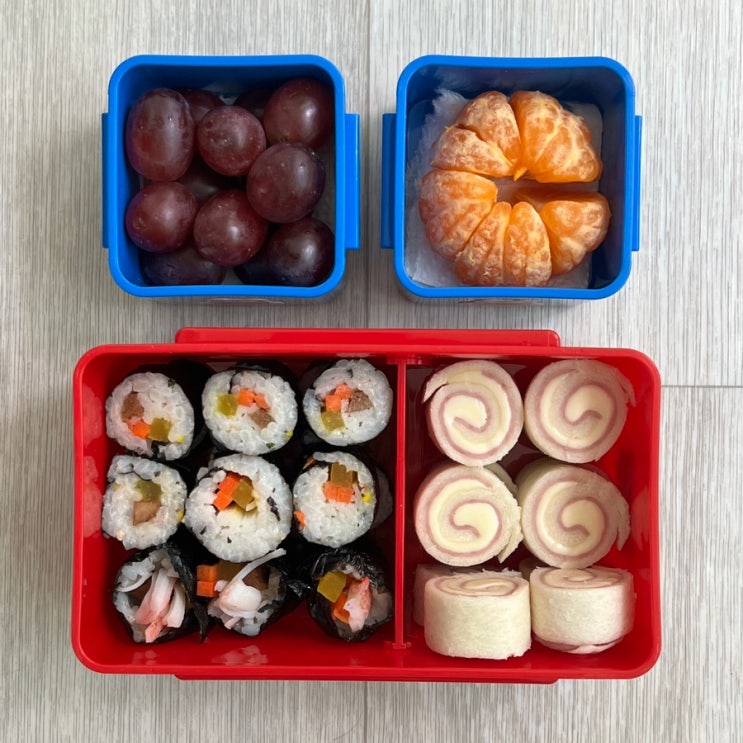 31개월 아기 어린이집 소풍 도시락 만들기 꼬마김밥 햄치즈롤샌드위치 네이버 블로그