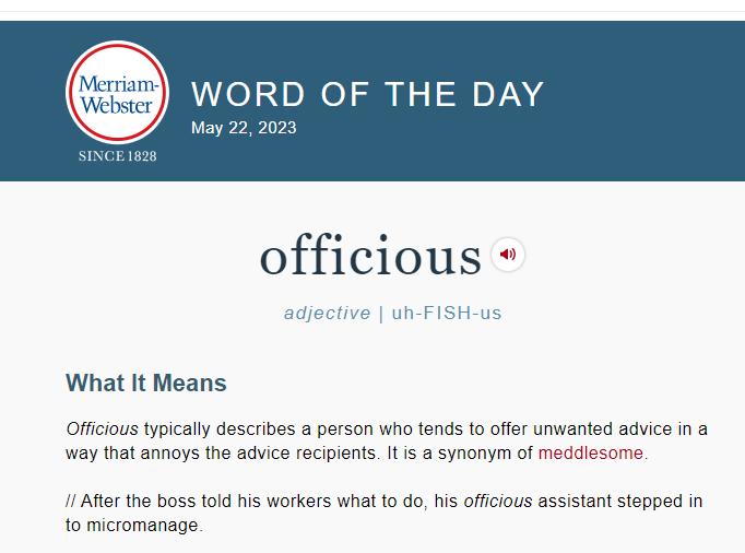 officious [오피셔스] : 네이버 블로그