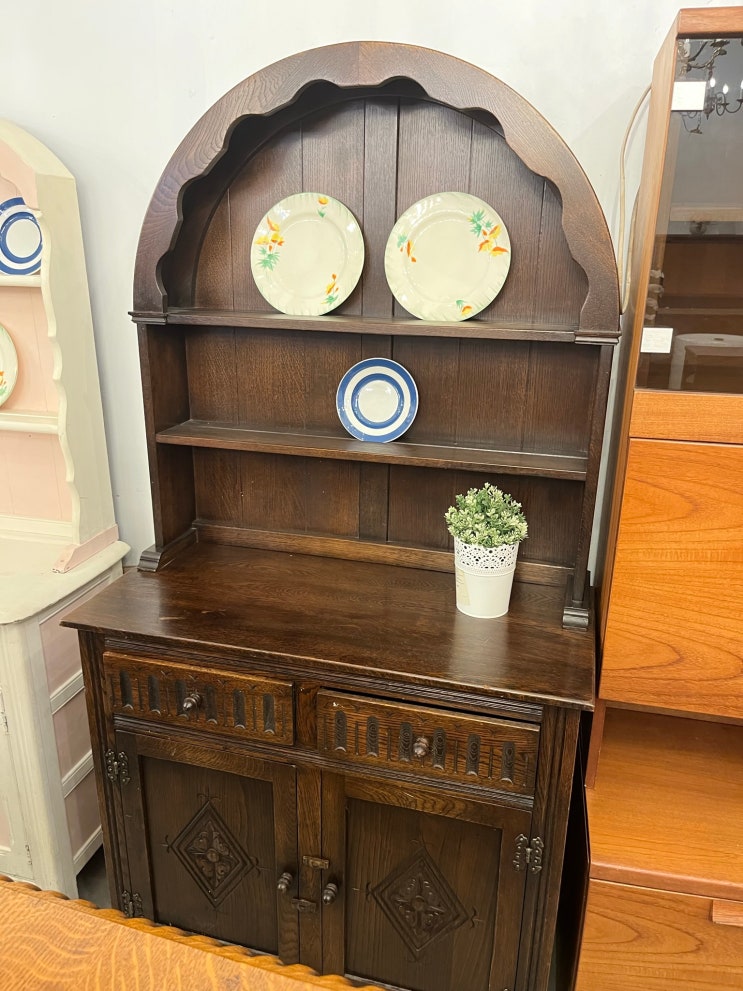 [품절] 영국 앤틱 오픈드레서 그릇장 라운드 접시장 2가지Oak Elm Dome Top Dresser by Jaycee : 네이버 블로그