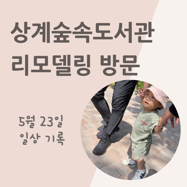 5월 23일 일상 기록 상계숲속도서관 리모델링 서울 노원 아기랑 가볼만한곳 네이버 블로그
