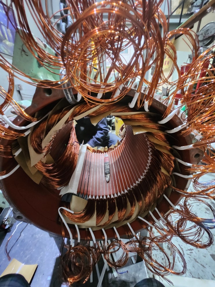 75마력,100마력,120마력,150마력,200마력 모터수리 coil rewind, repair 55kw,75kw,100kw ...