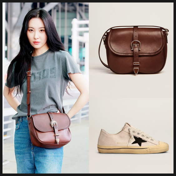 선미 공항패션은 골든구스golden Goose 글로벌 브랜드 앰버서더 발탁 볼스타 브이스타 스니커즈 로데오백