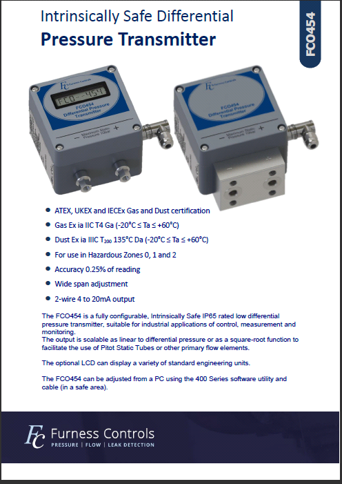 FCO454 [Furness controls] 방폭차압계 Intrinsically Safe Differential ...