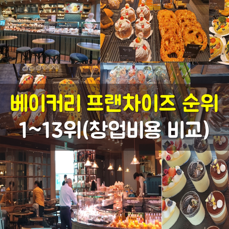 2023년 베이커리 프랜차이즈 순위 1~13위 창업비용 비교 네이버 블로그