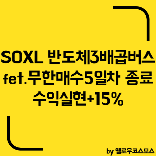 무한매수5일차)목표10%이익 종목 SOXL 반도체 추종 3배레버리지-수익실현+15%(종료) : 네이버 블로그