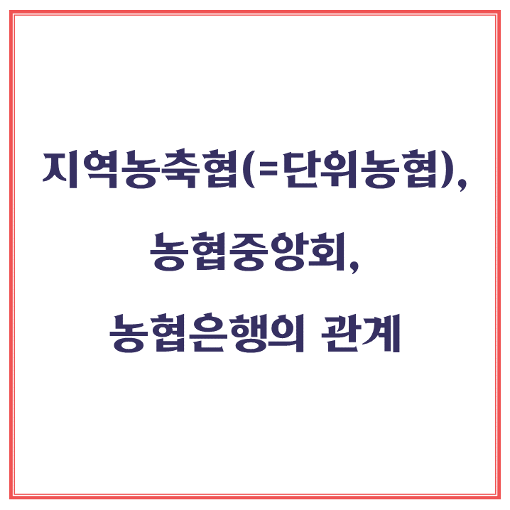 지역농축협단위농협 농협중앙회 주식회사 농협은행의 관계 네이버 블로그