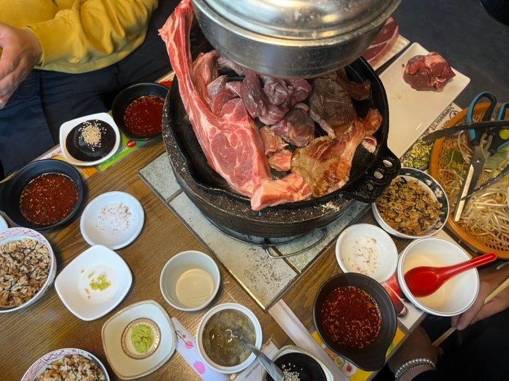 군산 히츠지야 북해도식 징기스칸 양갈비 화로구이 전문점 양고기 무한리필 네이버 블로그