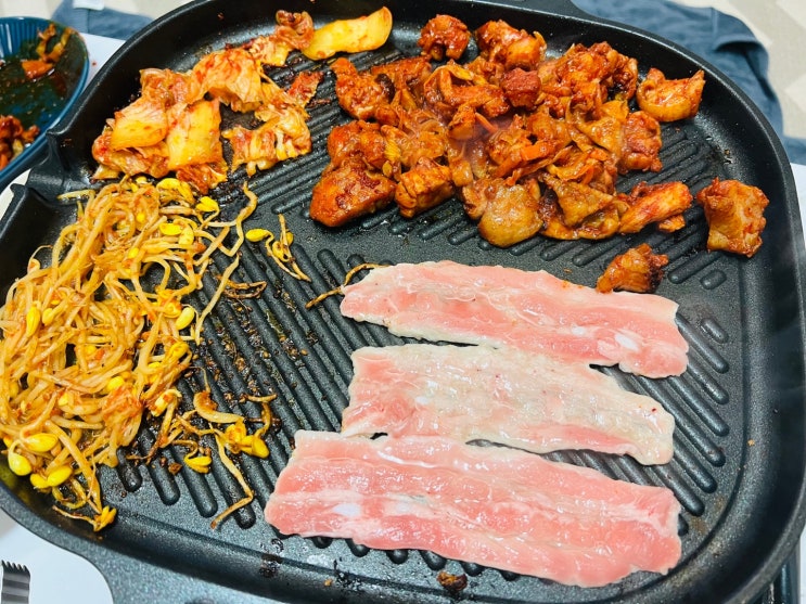 선진 냉장 대패삼겹살과 하림 닭갈비로 고기파티 후기 네이버 블로그