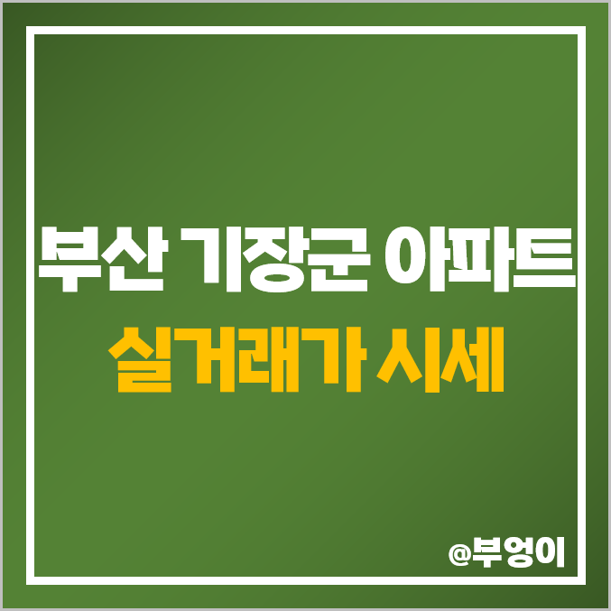 부산 기장군 아파트 매매 가격 순위 실거래가 및 평당 제일 비싼 부동산 시세 일광 신도시 비스타 동원 정관 신동아