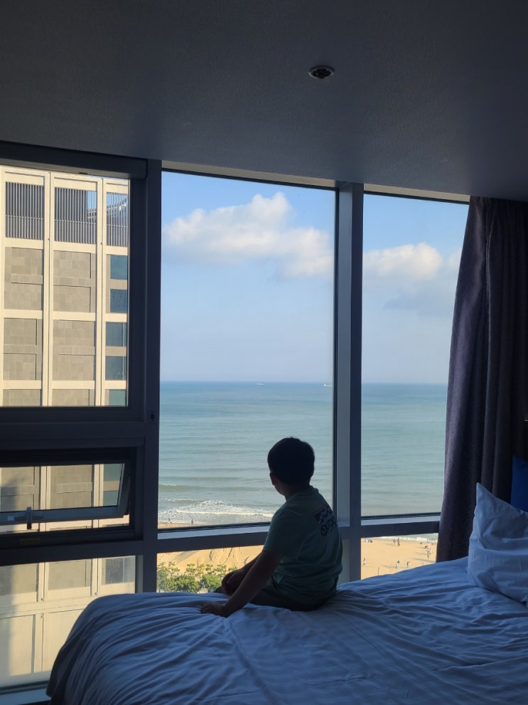 부산 해운대 숙소 코오롱 씨클라우드 호텔 디럭스 슈퍼트윈 하프오션뷰 후기 네이버 블로그
