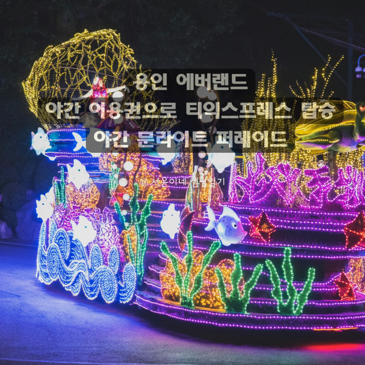 용인 에버랜드 야간 이용권으로 티익스프레스 탑승 And 야간 문라이트 퍼레이드 Feat 에버랜드 야간 주차장 이용 방법 및 주차