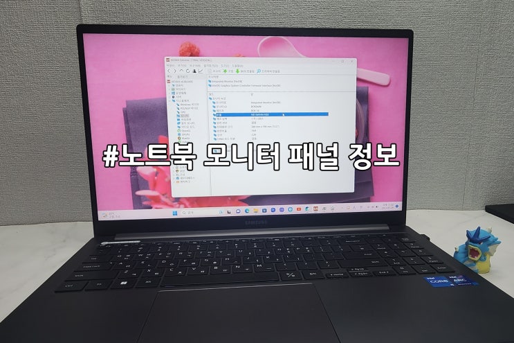 노트북 모니터 패널 정보 : 삼성 갤럭시북 NT750 화면 밝기 확인 : 네이버 블로그