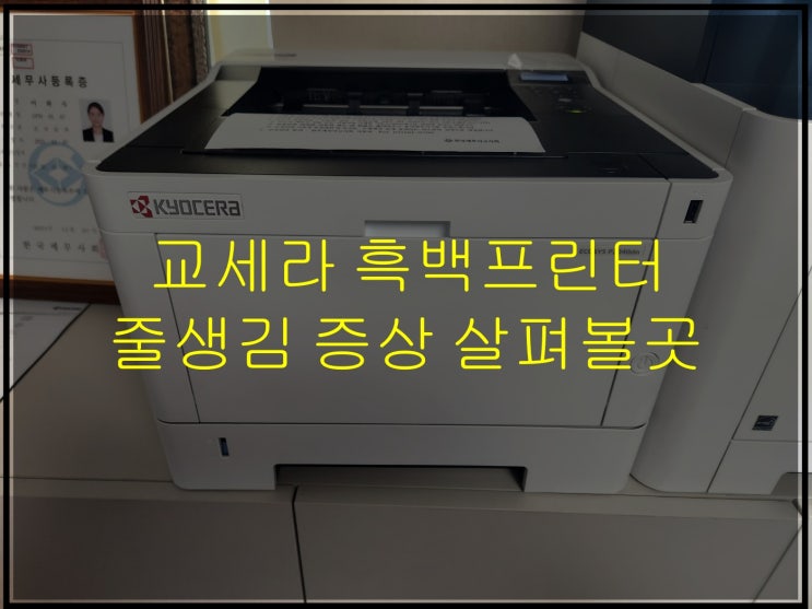 교세라 흑백프린터 P2040dn 줄생김 증상 처리방법 : 네이버 블로그