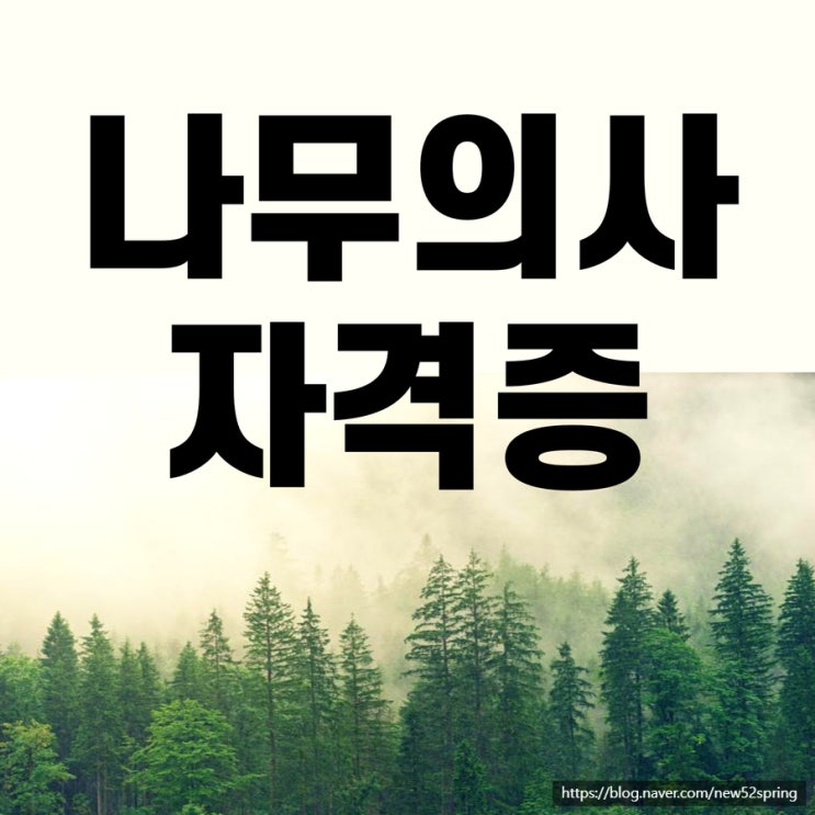 나무의사 자격증 응시자격 준비(+ 필기/실기 시험과목, 일정, 합격률) : 네이버 블로그