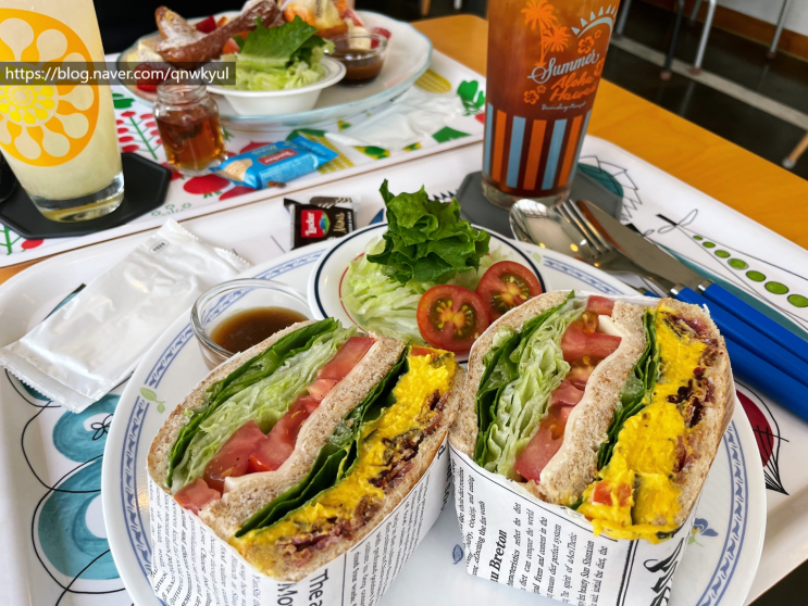 춘천 마이브런치카페 늦은점심으로 브런치 카페 다녀왔어요 거두리 샌드위치 프렌치토스트 점심메뉴 브런치세트 커피