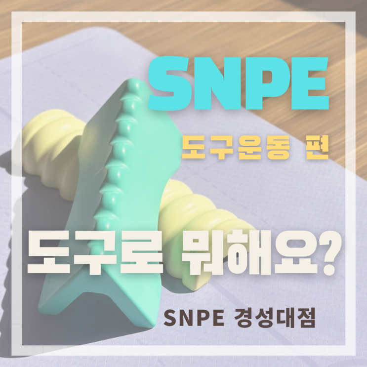 [부산 SNPE] 도구 운동이 궁금하시다구요?! : 네이버 블로그