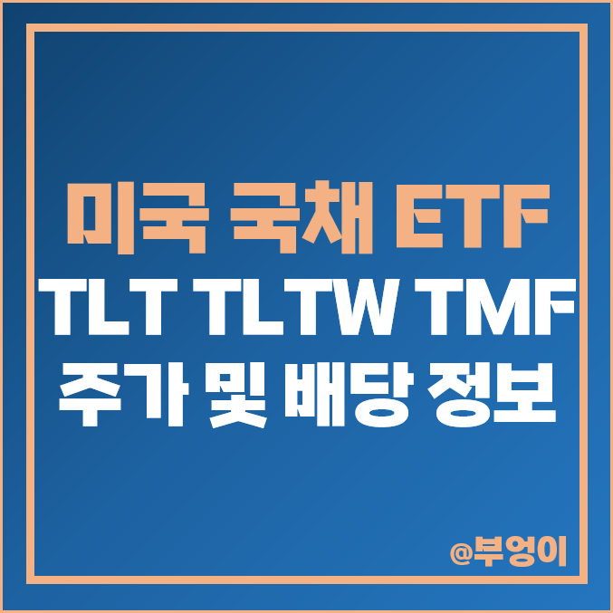 미국 장기 국채 ETF - TLT, TLTW, TMF 주가, 배당 수익률, 배당금, 배당락일, 배당일, 지급일, 기준일 : 네이버 블로그