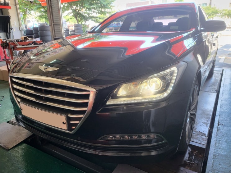 송도타이어싼집 제네시스DH 19인치 한국타이어 벤투스S2AS 장착교체 3D휠얼라이먼트 : 네이버 블로그