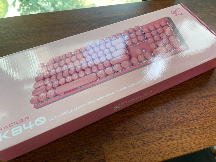 앱코 HACKER K840 조약돌 레트로 청축 기계식 키보드 핑크 후기 : 네이버 블로그