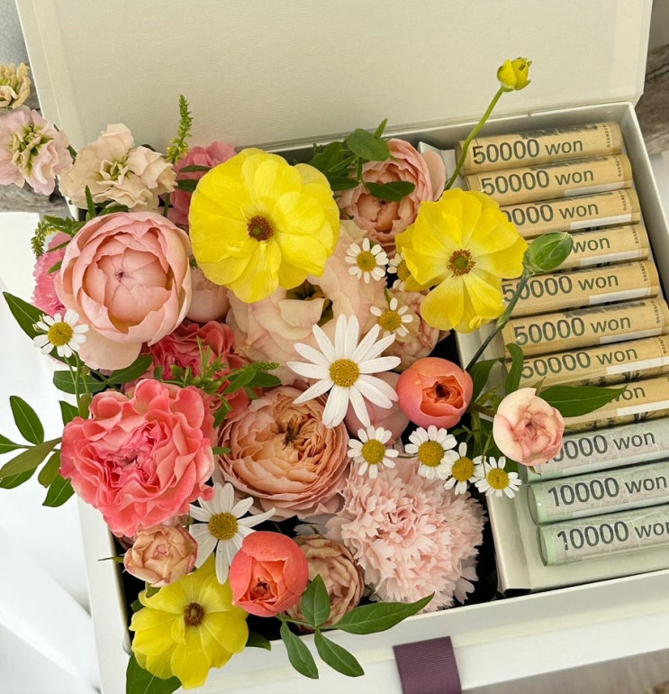 속초 꽃집 글로리플레르 용돈꽃상품 안내 용돈박스 돈꽃다발 네이버 블로그