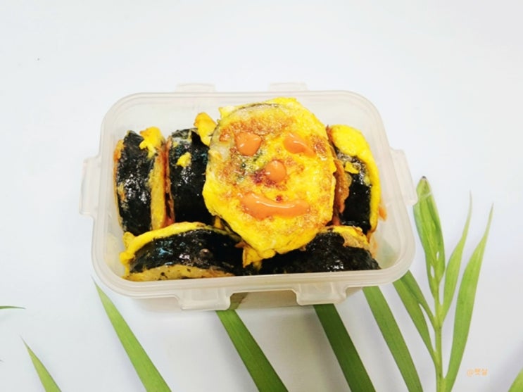 김밥계란부침 만드는법 남은 김밥 보관 간편 요리 간단한 도시락 김밥전 만들기 네이버 블로그