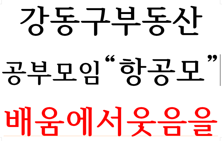부동산 공인중개사 공부하는모임 강동구 성내동 천호동 길동 둔촌동 상일동 암사동 항공모 강동팰리스 상아 대한 드림하우징 대가 새롬