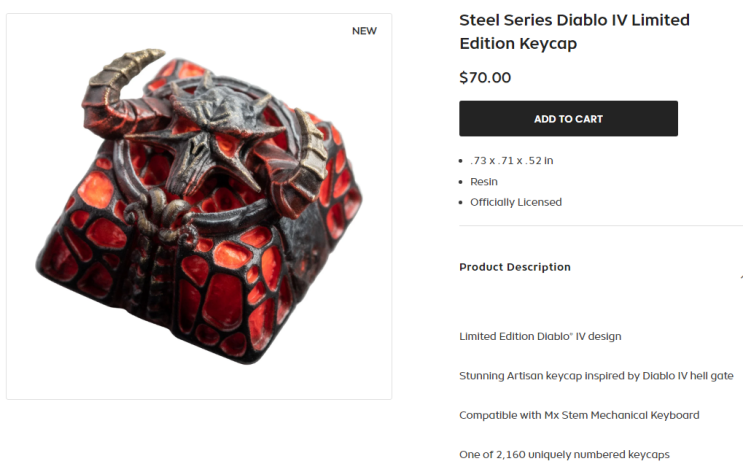 [블리자드 기어스토어] Steel Series Diablo IV Limited Edition Keycap : 네이버 블로그