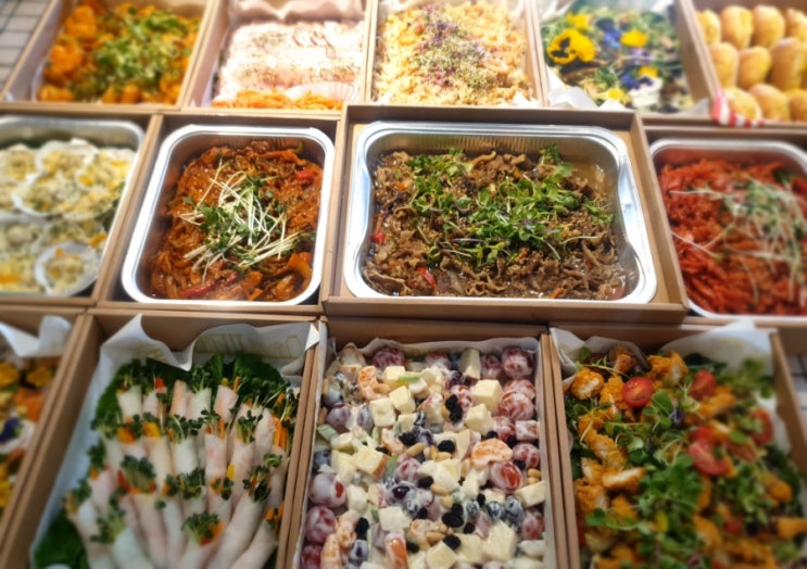 청주 생일 파티 30인 음식상 : 네이버 블로그