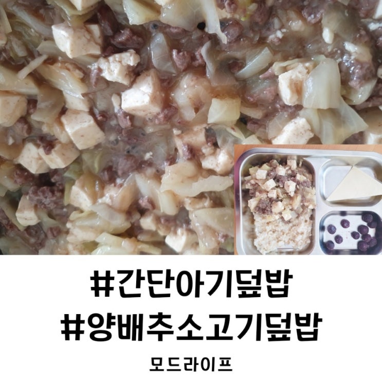 아기 양배추소고기두부덮밥간단 유아식한그릇소고기양배추두부23개월 아기야채 먹이기 네이버 블로그
