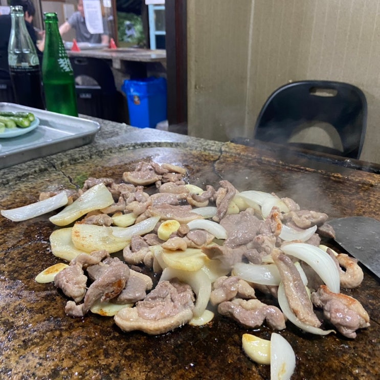 남양주 약수촌 돌판에 구워먹는 오리고기 누룽지맛집 가족식사로 대만족인곳 네이버 블로그
