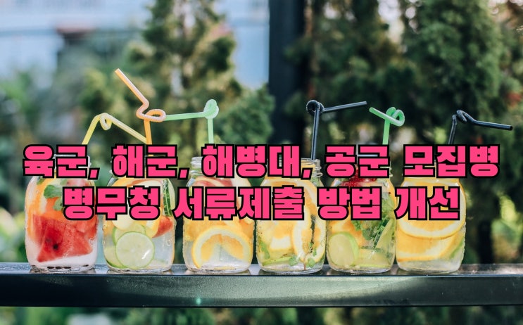 병무청 육군기술행정병 해군 공군 해병대 모집병 서류 제출 방법 개선 네이버 블로그