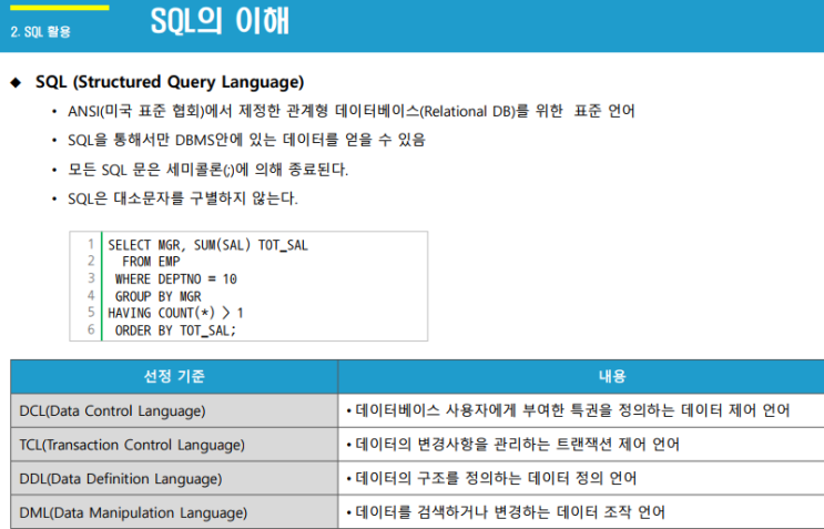 #15 SQL, DCL, DDL, TCL DML : 네이버 블로그