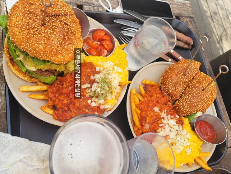 신용산역 수제버거 용리단길 분위기 좋은 햄버거맛집 더백테라스 네이버 블로그
