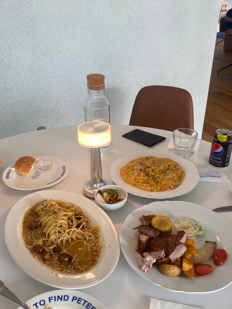 잠실 롯데월드 맛집 투파인더피터 잠실점 캐주얼 다이닝 파스타 밥집 분위기 굿~ 네이버 블로그
