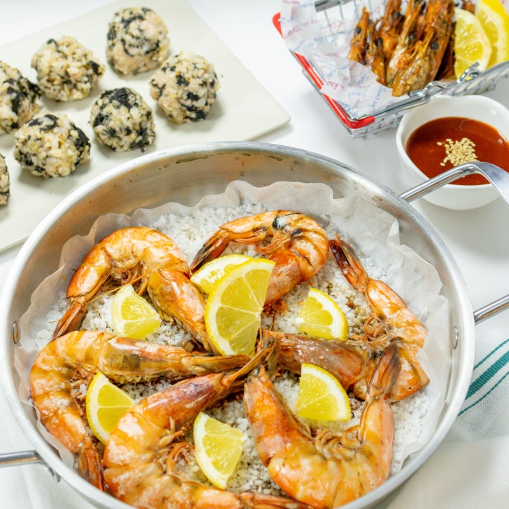 새우구이 손질 새우 소금구이 방법 냉동 대하 요리 머리 튀김 : 네이버 블로그