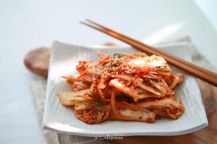 배추겉절이 만드는 법 알배추 겉절이 양념 간단 알배기배추요리 네이버 블로그